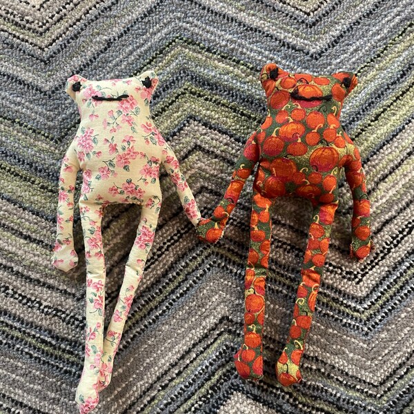 Cute Frog Pdf Pattern Leggy Frog Sewing Tutorial Stuffed Frog Pattern ...