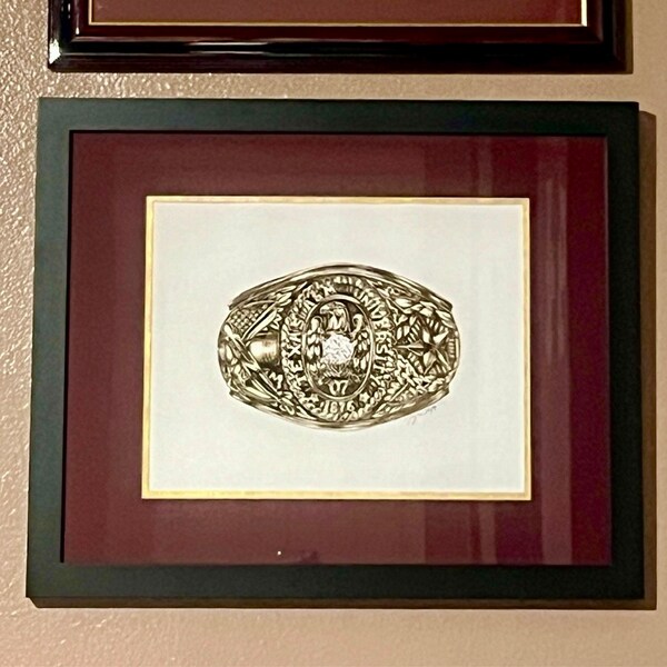 Texas A&M Aggie Ring Drawing Print, Graduation Gift - Etsy