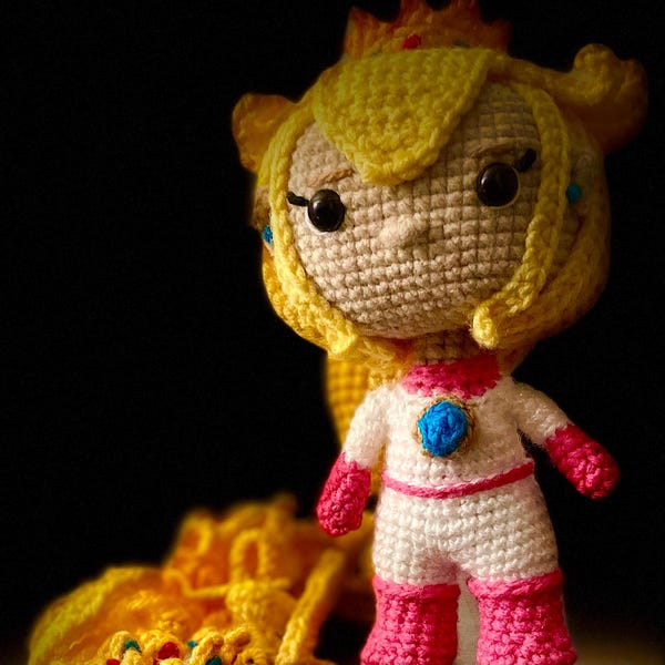 AMIGURUMI PATTERN Princess Peach Crochet Patterns | Super Mario ...