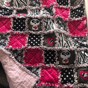 Pre Cut Rag Quilt KIT Summer Oasis Rust White Green and | Etsy