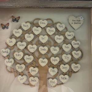 Large Family Tree. Handmade Family Tree Frame. Personalised - Etsy