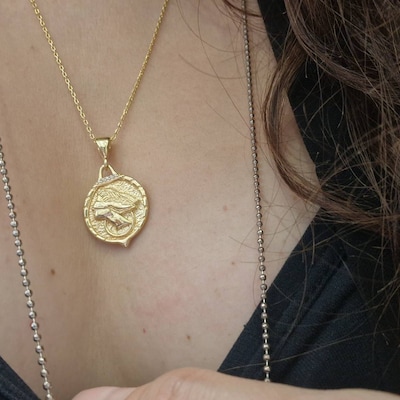 Goddess Artemis Necklace, 925 Sterling Silver Artemis Pendant, Greek ...