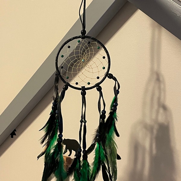 Native American Green and Black Dreamcatcher - Etsy