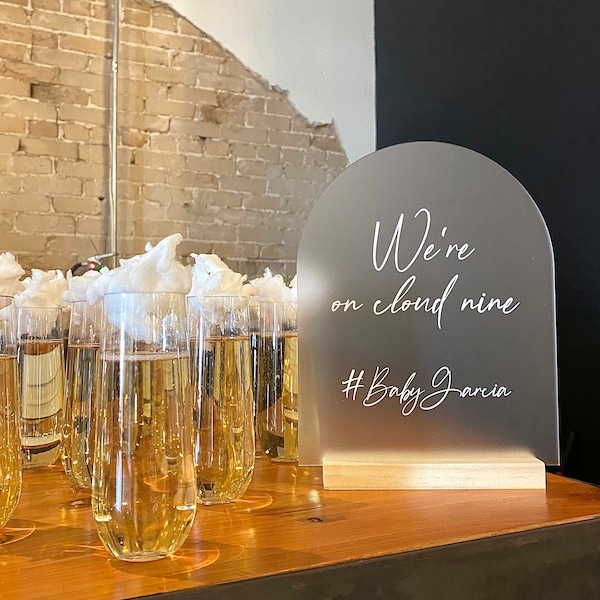 Frosted Arch Acrylic Sign - Small Acrylic Business Signs - Signage for ...