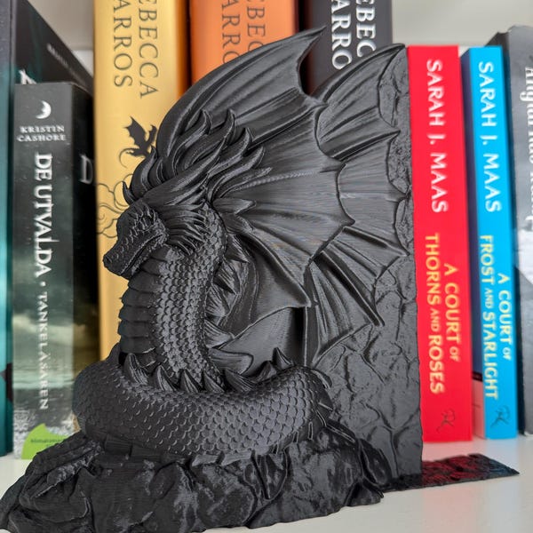 Dragon Bookend Fourth Wing 3D Printed Decor Gift Fantasy Reader - Etsy UK