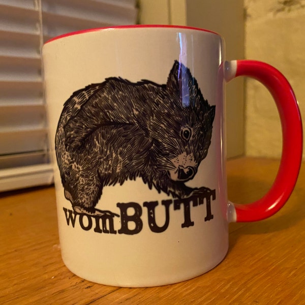 Wombat Butt Funny Mug, Australian Animals, Autumn Mugs, Cool Mug, I ...