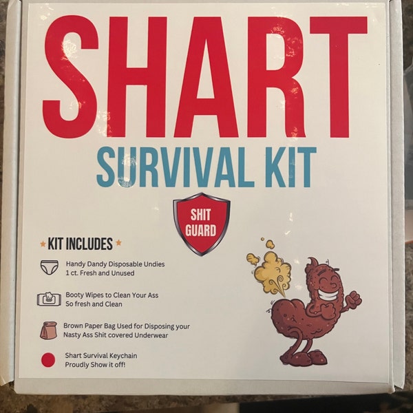 Shart Survival Kit Hilarious Gag Gift, Novelty Prank, White Elephant ...