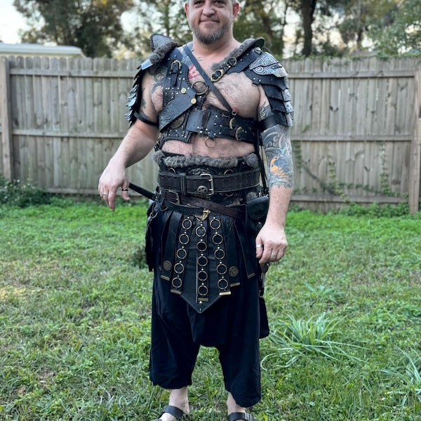 Larp Viking Armor. Leather Armor for a Celtic, Barbarian, Pagan or ...