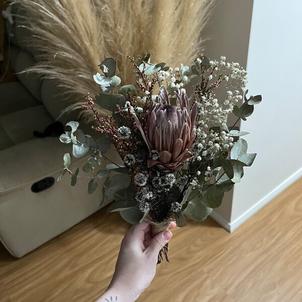 Bridal Bouquet, Dried Flower Bouquet, Dried Native Flower Bouquet ...
