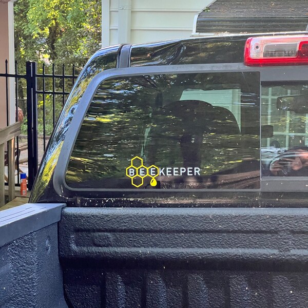Beekeeper Permanent Vinyl Decal, Honey Bee Decal, Bee Vinyl Sticker ...