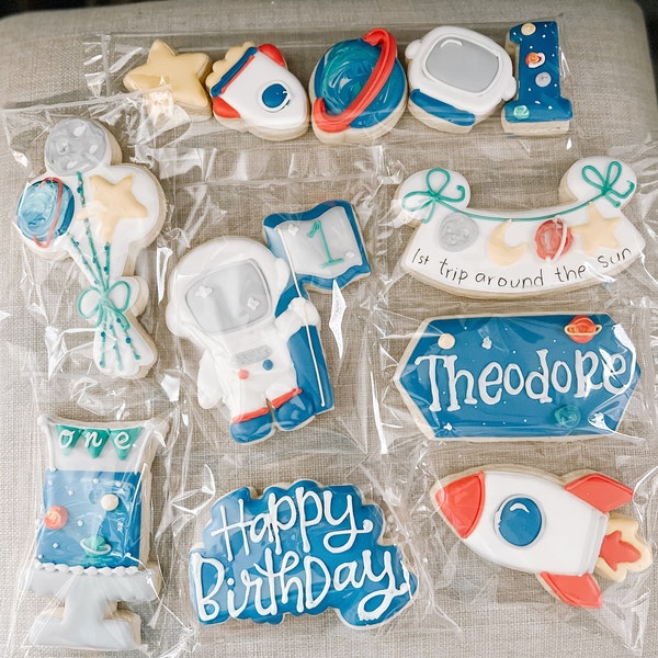 Outer Space Birthday Cookies - Etsy