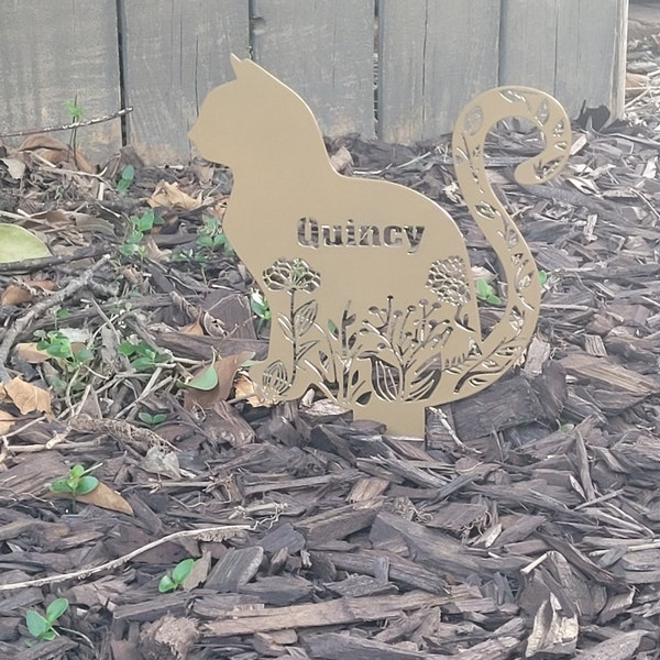 Custom Cat Memorial Stake,personalized Cat Name Stake,cat Memorial ...