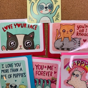 Buy 4 Get 1 Free multiple Card Bundle Pack Deal Cute Notecards Multi ...