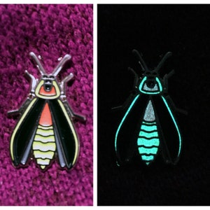 Glow in the Dark Firefly Enamel Pin. Lightning Bug. Light Bug. Inspired ...