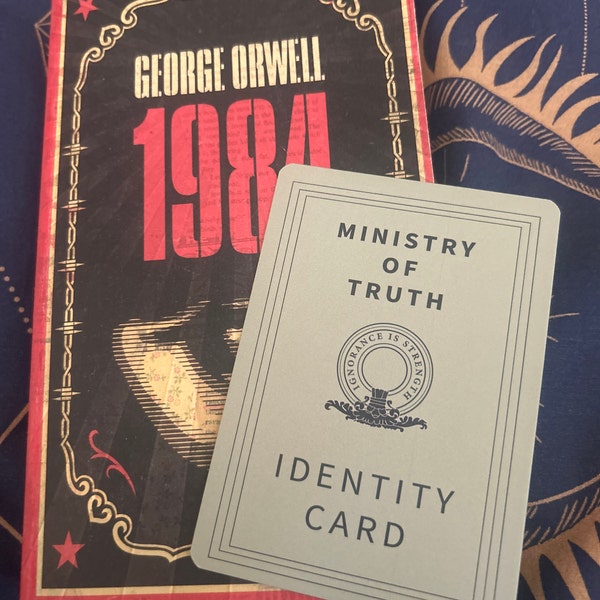 George Orwell's 1984 Bookmark - Winston Smith's Employee ID - Etsy