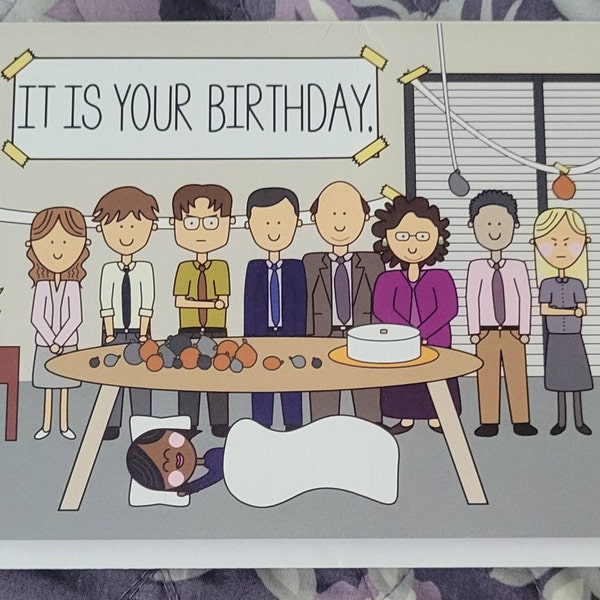 The Office Birthday Card - the Office TV Show Card, Dunder Mifflin Card ...
