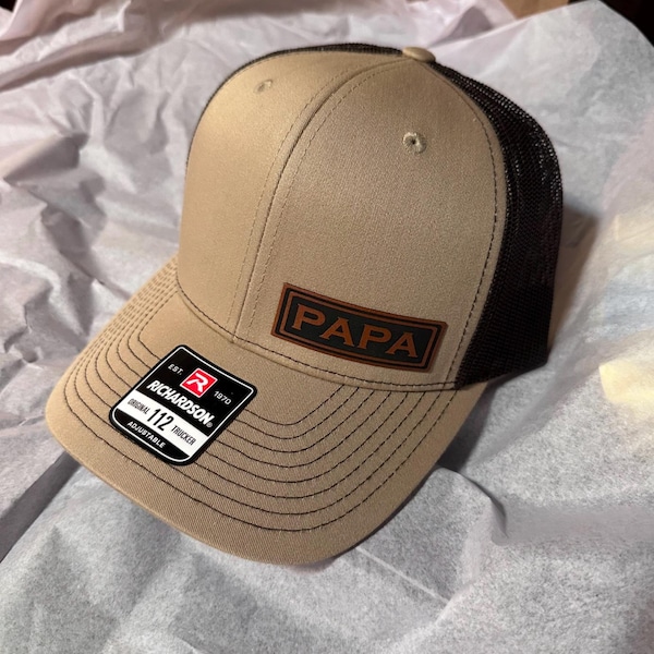 PAPA Patch Hat, Custom PAPA Cap, PAPA Birthday Gifts, New Papa ...