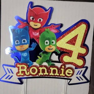 PJ Masks Cake Topper - Etsy