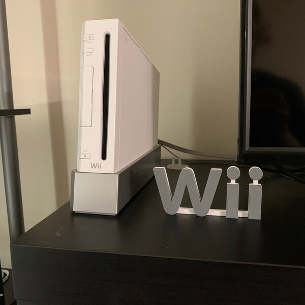 Nintendo Wii Video Game Logo Sign (3D Printed, Man Cave, Game Room ...