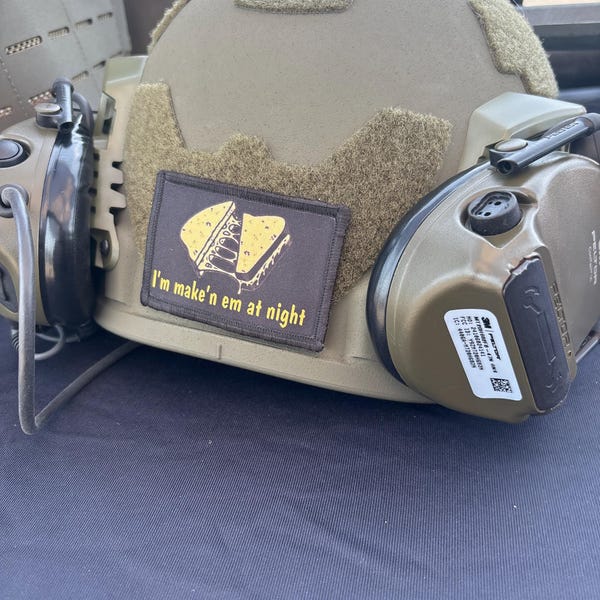 I'm Maken 'em at Night Funny Morale Patch- Hook and Loop Patch 2x3 ...