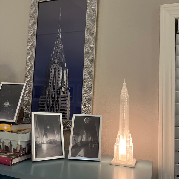 Chrysler Building Lamp - NYC Landmark Night Light - Bedside Table Lamp ...