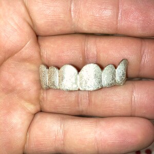 Silver Grillz 925 Sterling Silver Teeth Real Diamond Cut Custom Silver ...