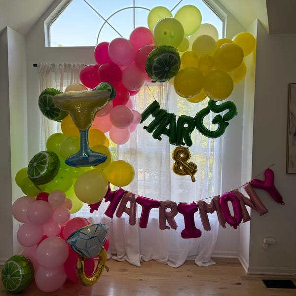 Margs and Matrimony Bachelorette Party Margarita Balloons Margs ...