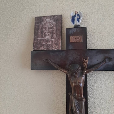 The Holy Shroud of Turin Print, Real Face of Jesus Christ Icon on Wood ...