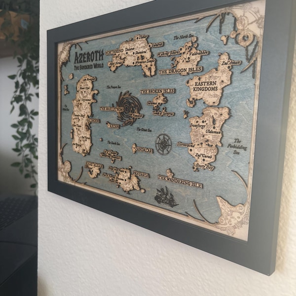 3D Wood Engraved Map of Pantala Wings of Fire Map - Etsy