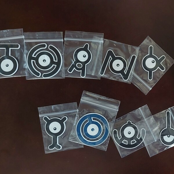 Pokémon Unown Fridge Magnets - Complete Set (28) Plus Bonus Shiny - Etsy