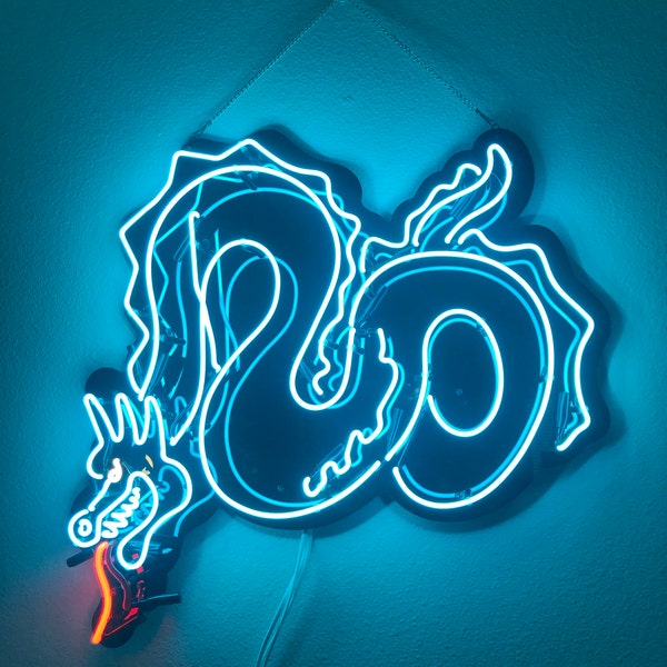White Dragon Real Neon Sign Scaled Replica From Blade Runner - With ...