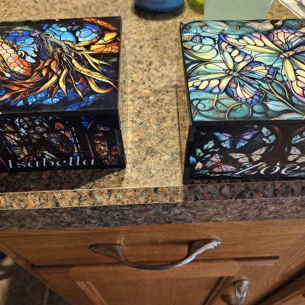 Fantasy Themed Stash Box Laser Cut Decorative Wood Gift Box Keepsake ...