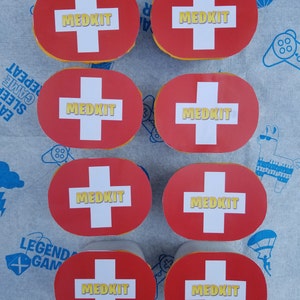 Gamer Bandage Med Kit Paper Towel Wrap Labels, Party Decoration Game ...