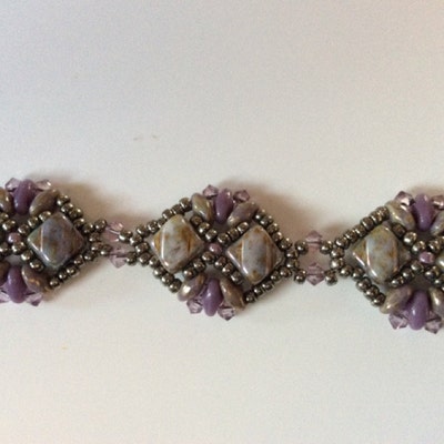 Beadweaving Pattern for Diadem Bracelet With Silky Beads and Superduos ...