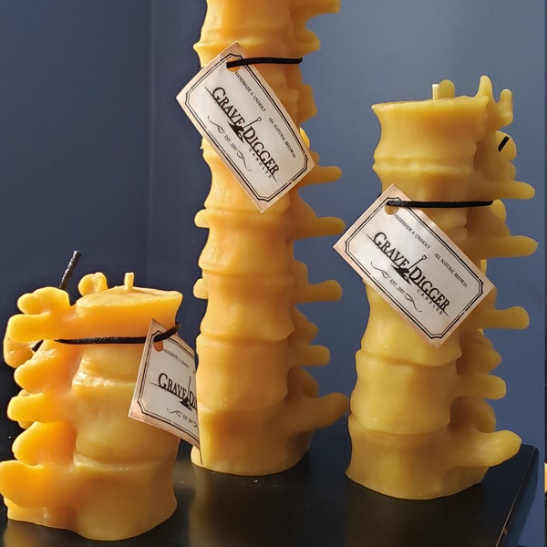 Beeswax Human Spine Candles, (larger Set of 3) - Etsy