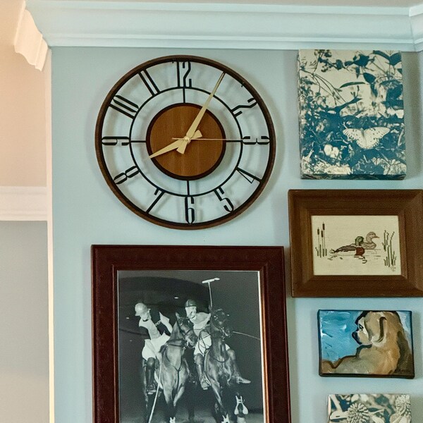 World Map Metal Wall Clock, Earth Wall Clock, Geographic Compass Clock ...