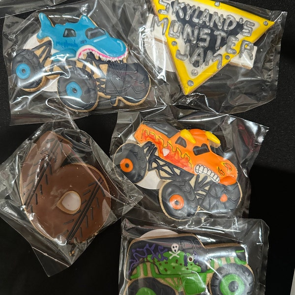 Treat Your Guests to 1 Dozen Customized Handmade Monster Jam Themed ...