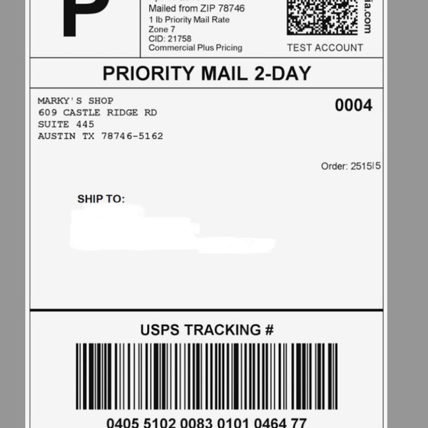 Fake Shipping Label for Gift Box - Etsy