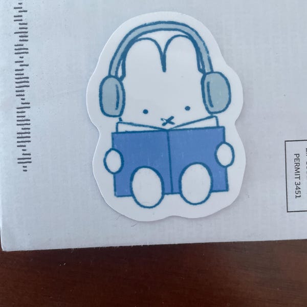 Cute Snoopy Miffy Peanuts Reading | Library Card Stickers - Glossy ...