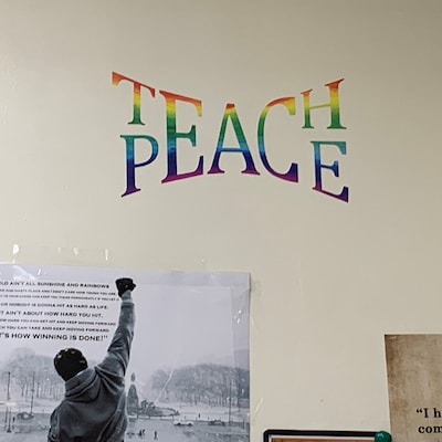 Teach Peace Wall Quote Decal - Etsy