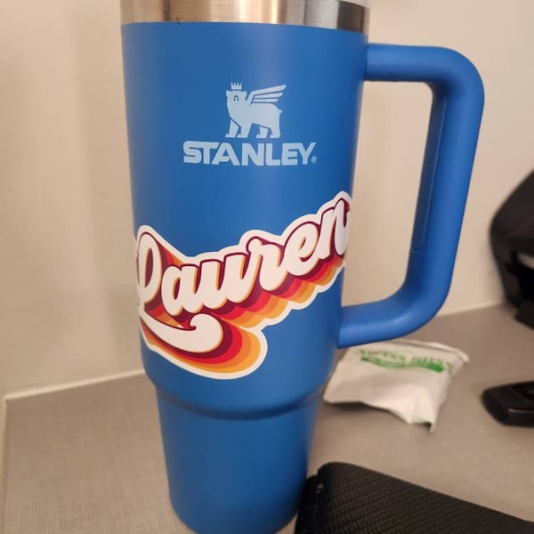 Custom Sticker, Custom Retro Name Sticker, Personalized Sticker, Custom ...