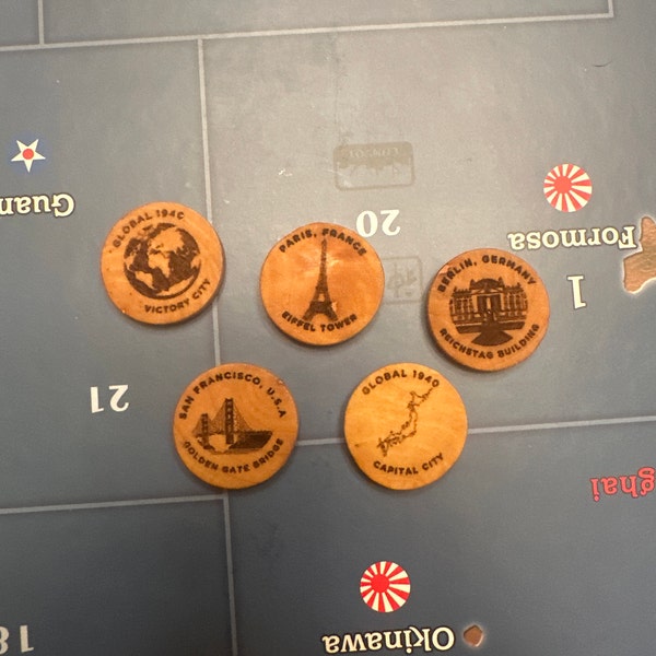 20 Custom Two-sided Laser Engraved Game Wood Tokens - Etsy