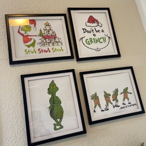 Set of SIX Grinch Wall Art Printables Movie Quotes Christmas - Etsy