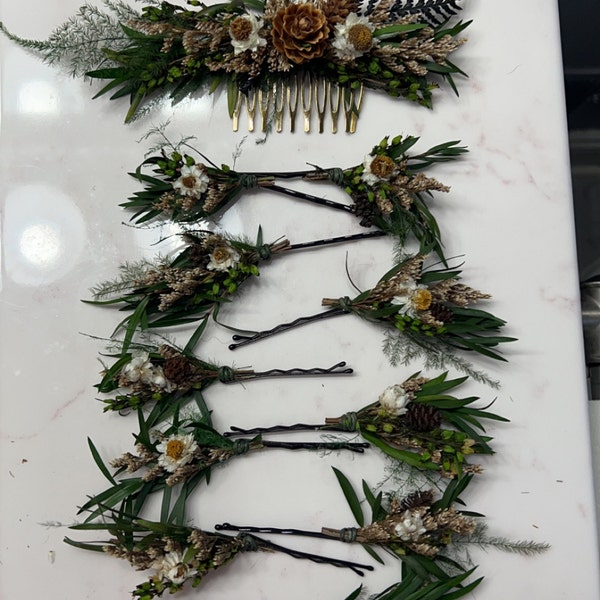 Pine Cone Bridal Hair Comb: Woodland Wedding Hair Accessory - Etsy