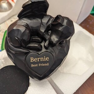 Personalized Angel Dog Memorial Stone Statue Grave Markers on the Heart ...