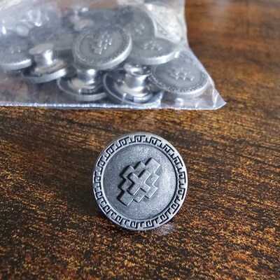 10 Sets 17mm Metal Jean Buttons, No Sew, Jean Tacks, Silver Flower ...