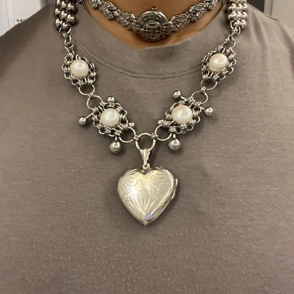 Asymmetrical Heart Clock Locket Necklace - Etsy