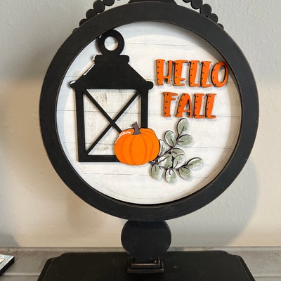ADD ON Tabletop Farmhouse Drop in Interchangeable Insert, Fall Lantern ...