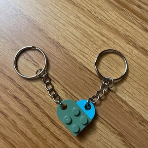 Heart Keychain Set Made With Authentic LEGO® Bricks, Matching Keychains ...