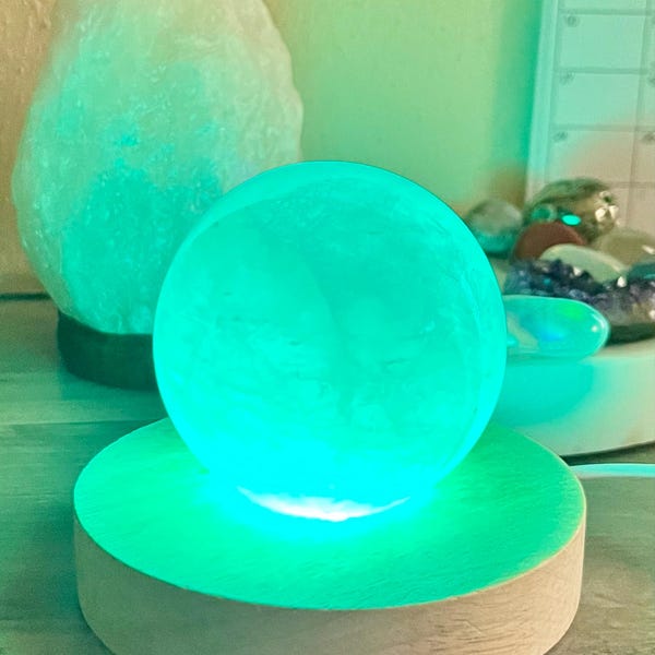 Wooden LED Display Base Lighted Base for Crystal Art Wood Display ...